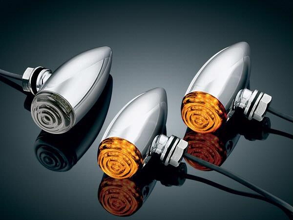 Xchoppers.com - Kuryakyn Smooth Amber L.E.D. Mini Bullet Lights