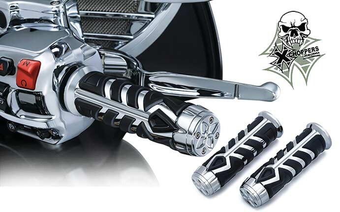 Xchoppers.com - Kuryakyn Spear Grips for 7/8" Bars, Chrome