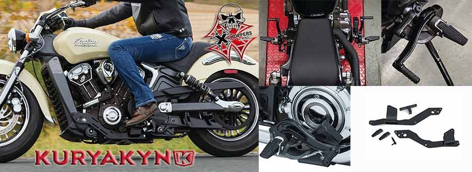 Xchoppers.com - Kuryakyn Mid Controls for Indian Scout - Black