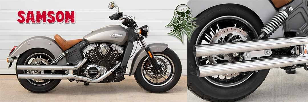 Xchoppers.com - Samson Cannons for Indian Scout & Scout 60