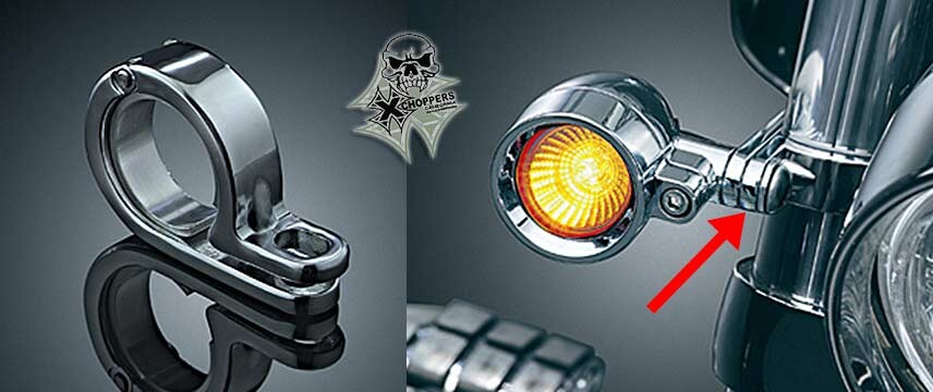 Xchoppers.com - Kuryakyn P-Clamp, 1-1/8 inch - 1-1/4 inch, Black - Each