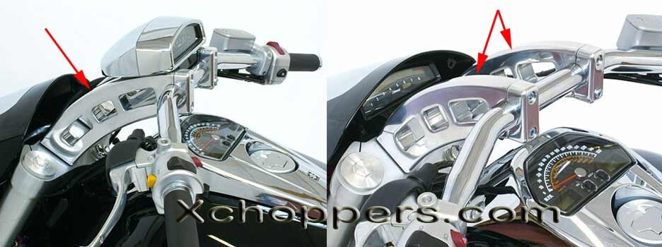 Xchoppers.com - Rivco Suzuki M109 Handlebar Risers with Caps