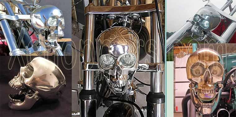 Xchoppers.com - Skull Ent. - Skull Headlight
